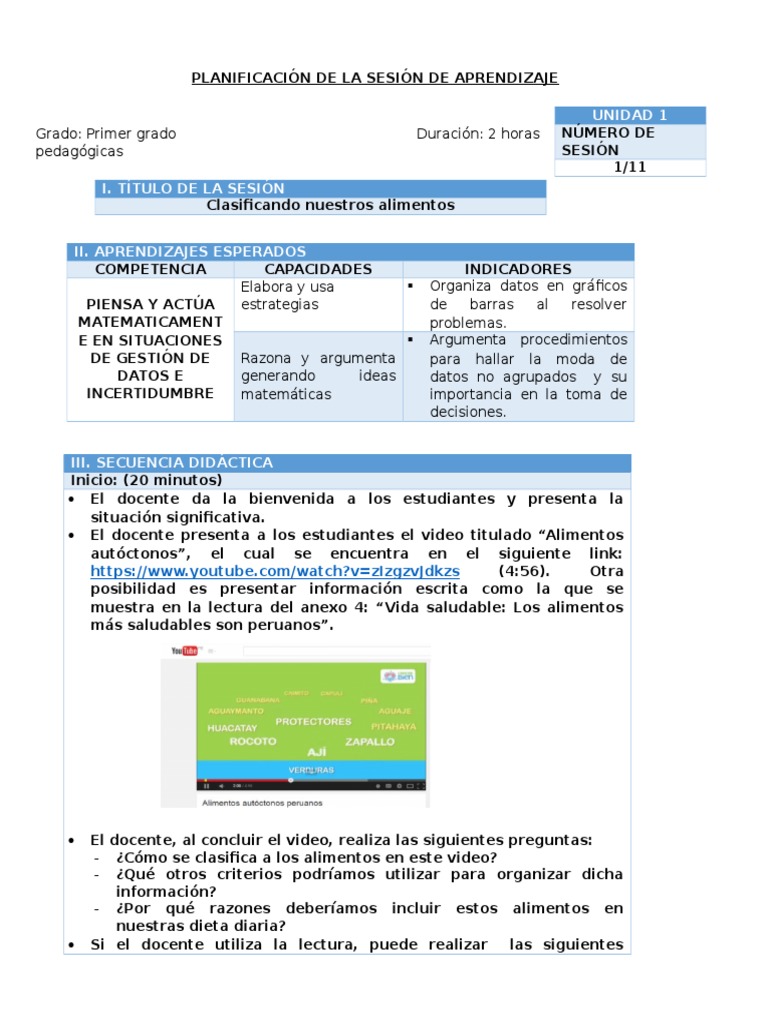 Mat1 U1-Sesion1 | PDF | Cereales | Leche