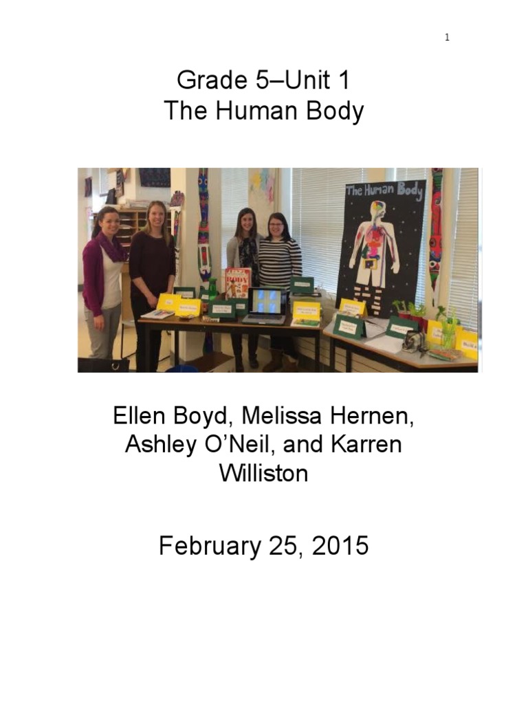 Human Body Unit for Grade 5 Science | PDF | System | Respiratory System