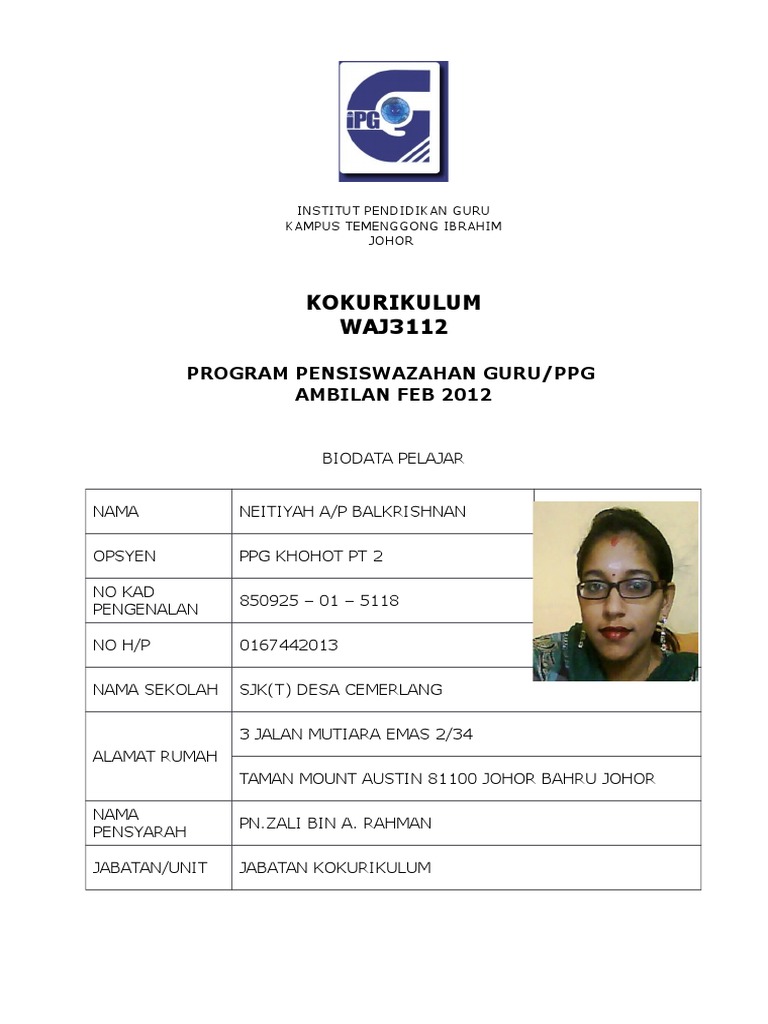 Biodata Portfolio | PDF