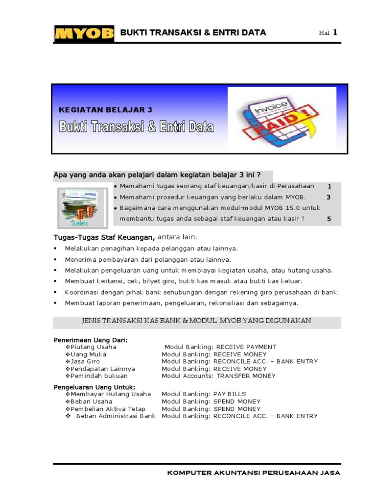 Akuntansi Jasa kb3 - Bukti Dataggthty Entry23 LPK JWB | PDF | Pengelolaan Keuangan & Uang