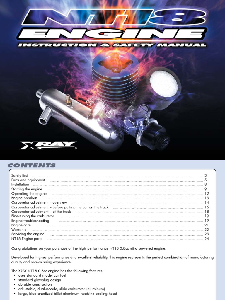 NT18 Nitro Engine User Manual | PDF | Internal Combustion Engine ...