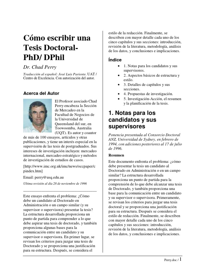 Como Escribir Una Tesis Doctoral | PDF | Comillas | Doctorado