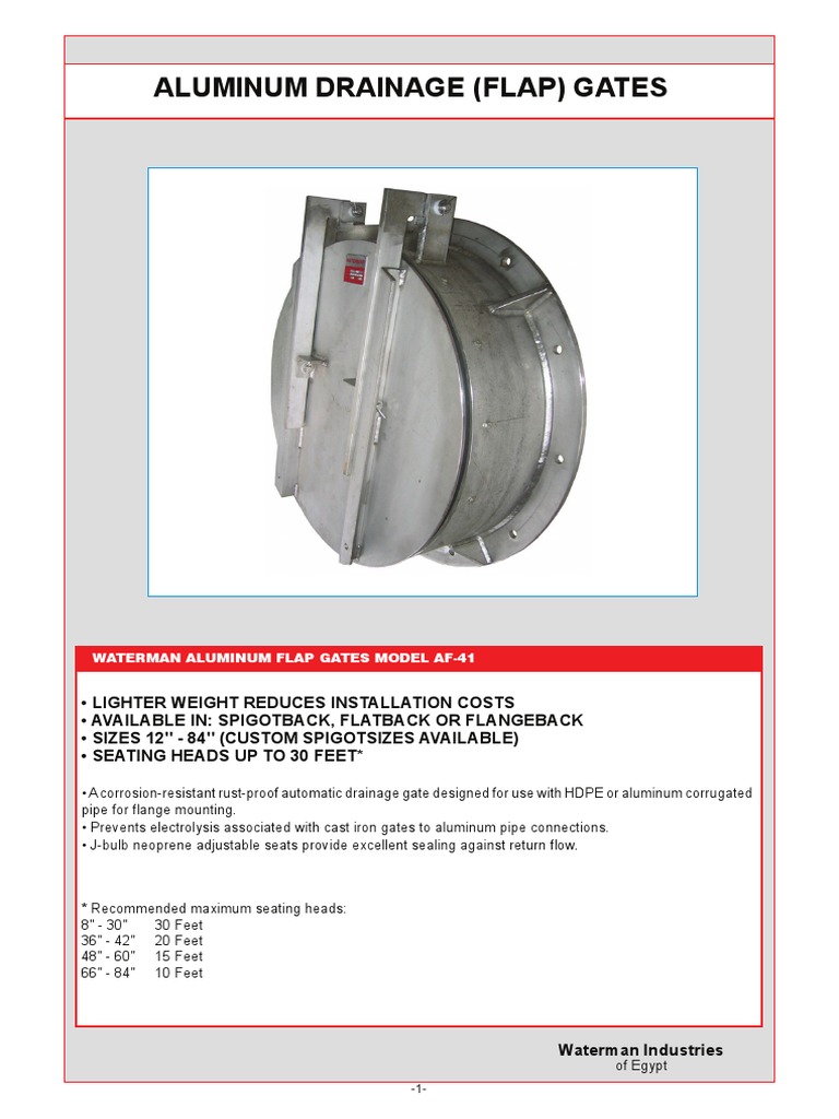 Waterman AF-41 Flap Gates | PDF | Flap (Aeronautics) | Pipe (Fluid ...