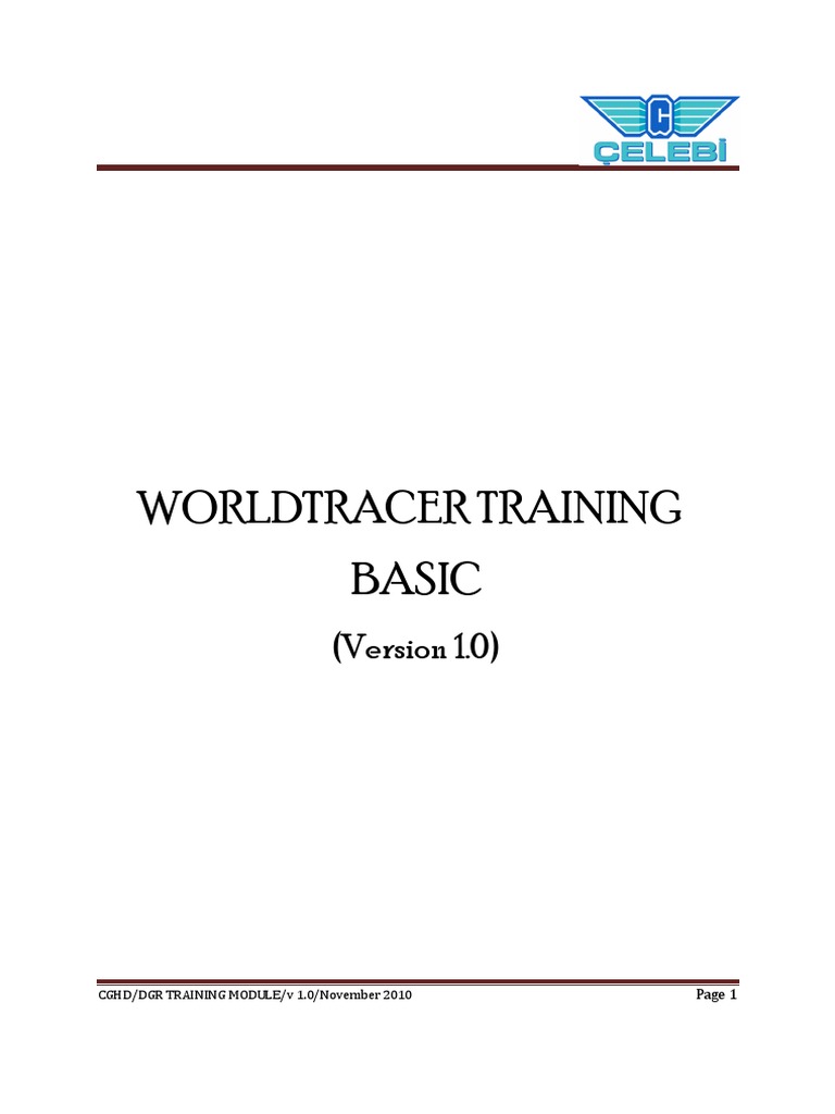 World Tracer Basic Training New | PDF | Airport | Baggage