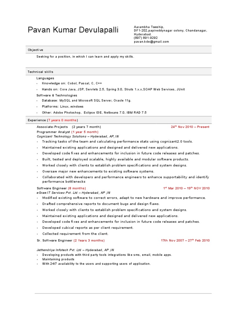 Pavan Kumar Devulapalli | PDF | Databases | Net Beans