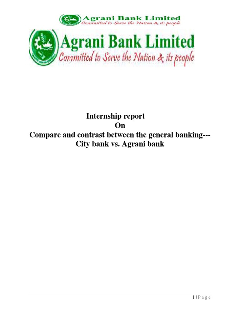 Agrani Bank Internship Report | Download Free PDF | Banks | Debt