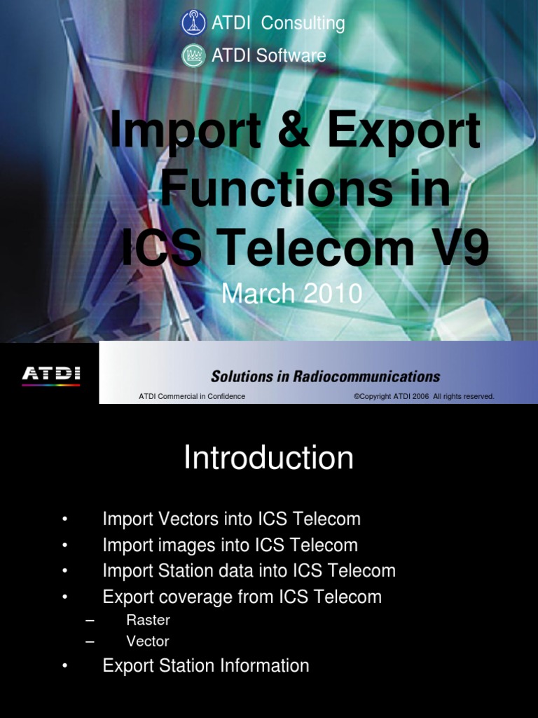 ICS Telecom Import Export Functions | PDF | Data | Computing ICS Telecom Import Export Functions | PDF | Data | Computing