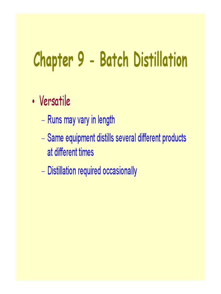 Analysis and Optimization of Batch Distillation Processes | PDF | Multistage Rocket | Distillation