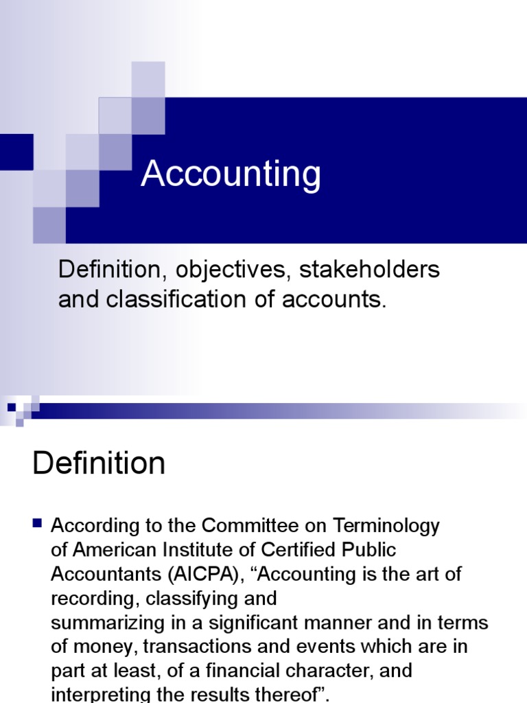 Classification of Accounts | PDF