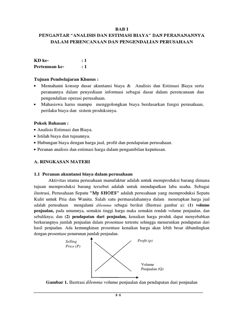 01-Ch.1 Pengantar Analisis Dan Estimasi Biaya | PDF | Bisnis | Pengelolaan Keuangan & Uang