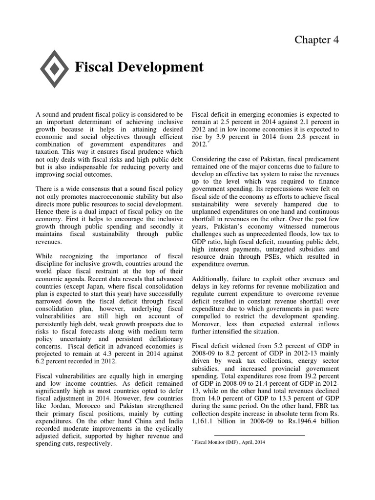 Fiscal Development in Pakistan | PDF | Fiscal Policy | Government ...