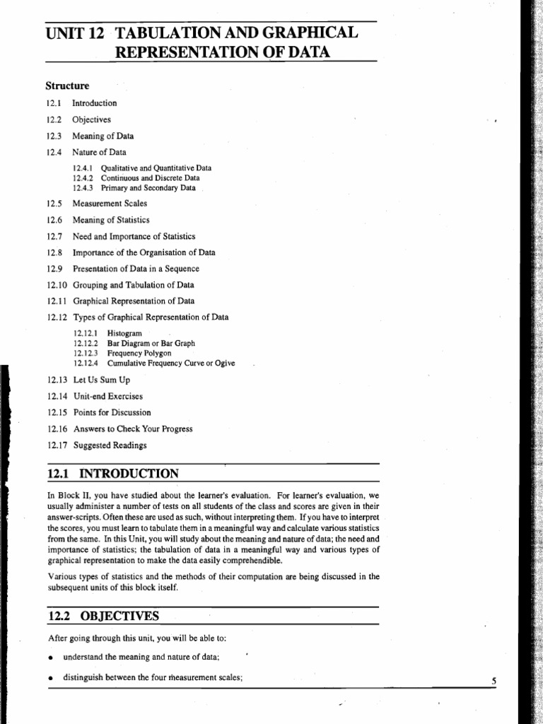 Tabulation of Data | PDF