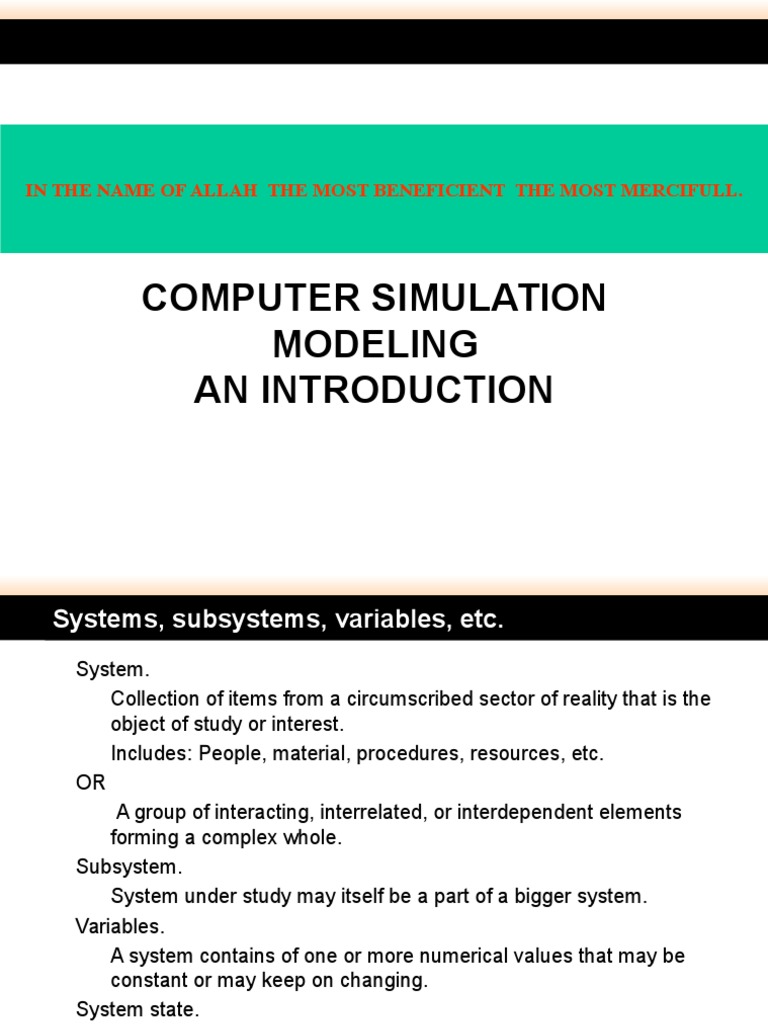 1 SM Introduction | PDF | Simulation | Computer Simulation