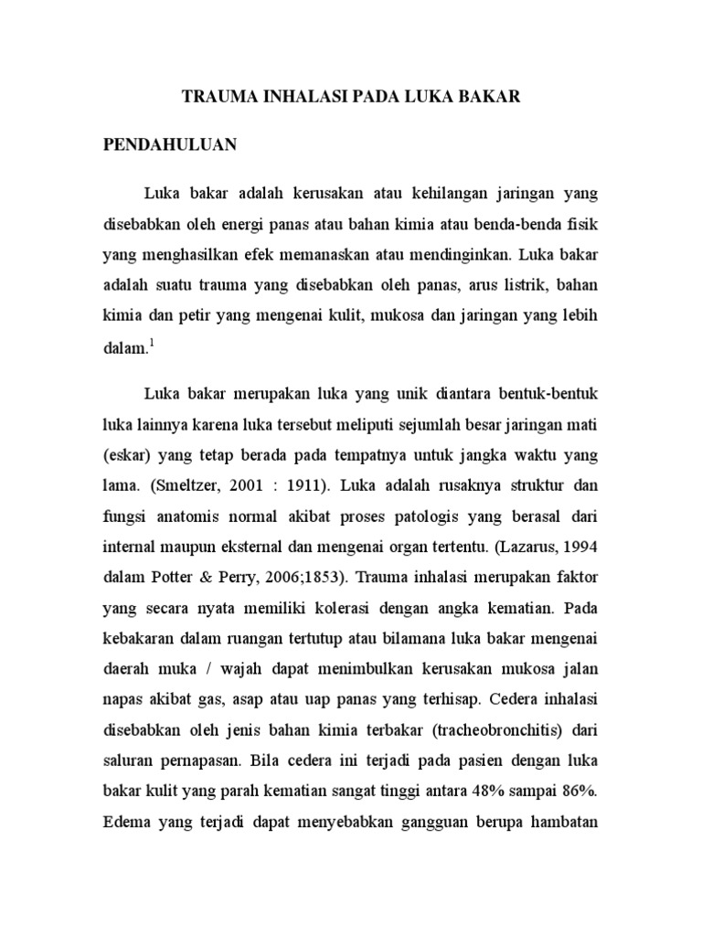 Trauma Inhalasi | PDF