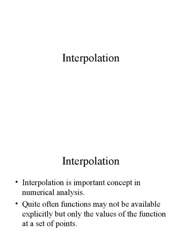 03 Interpolation | PDF | Interpolation | Numerical Analysis 03 Interpolation | PDF | Interpolation | Numerical Analysis