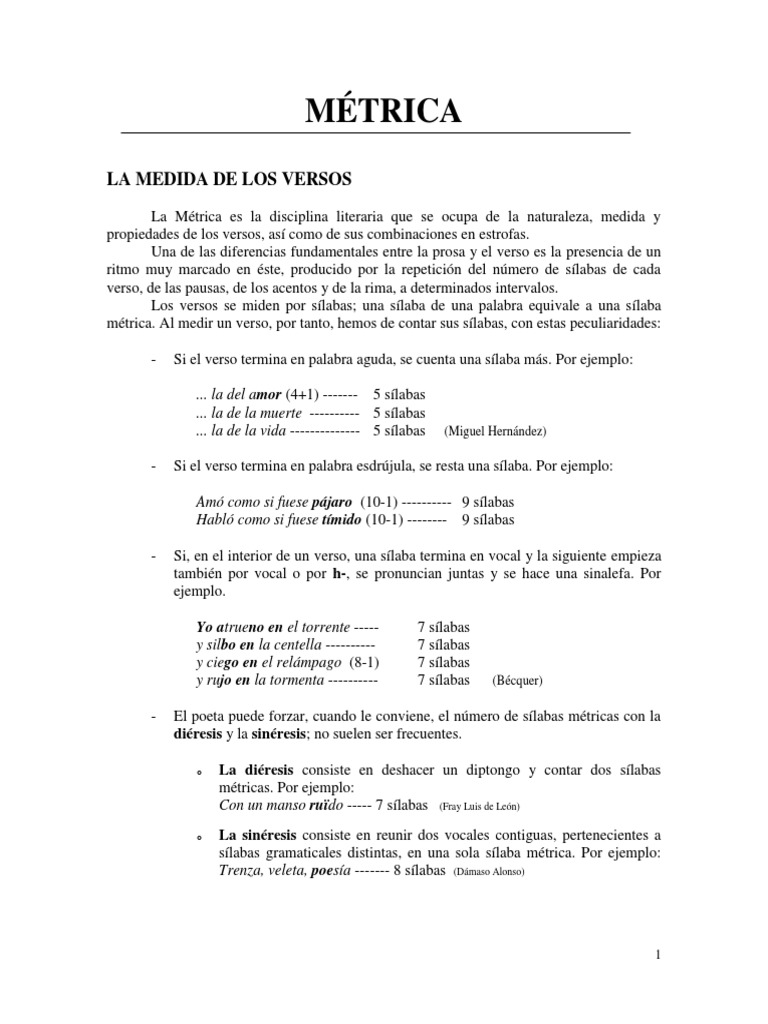 Metric A | PDF | Metro (poesía) | Rima