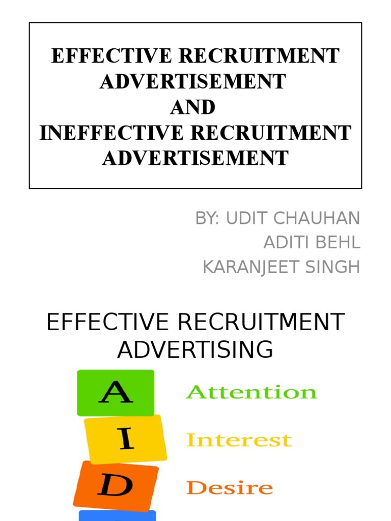 Effective Recruitment Advertisement | PDF