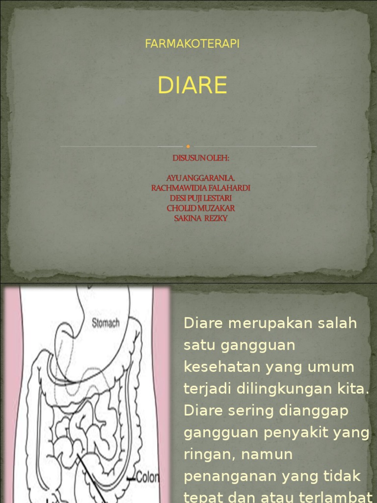 Farmakoterapi Diare KLP 1 | PDF