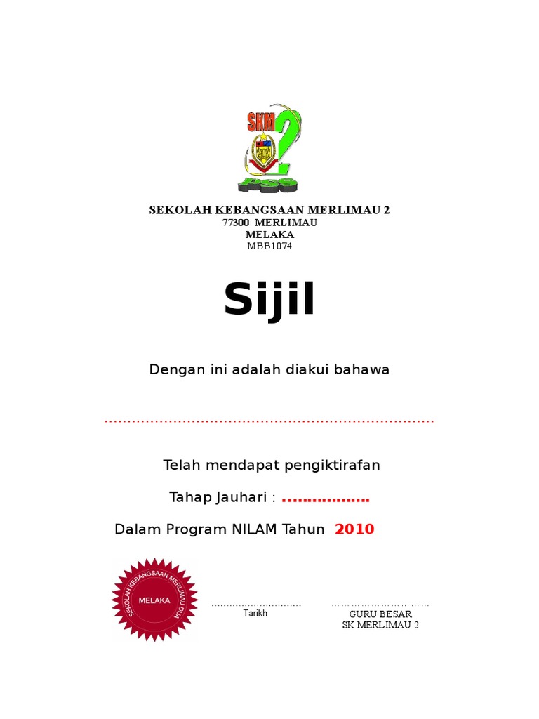 Sijil Nilam Sekolah | PDF