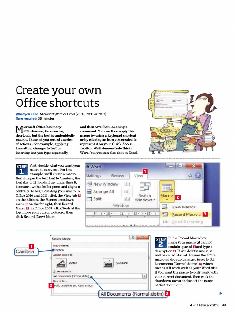 Create Macros in Microsoft Office | PDF | Visual Basic For Applications ...