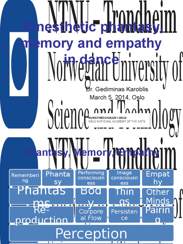 Kinesthetic Phantasy, Memory and Empathy | PDF | Senses | Perception