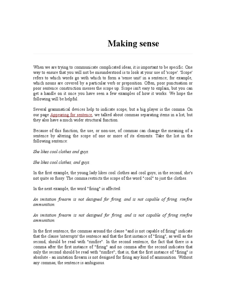 How Punctuation Impacts Scope and Meaning Through Sentence Structure ...