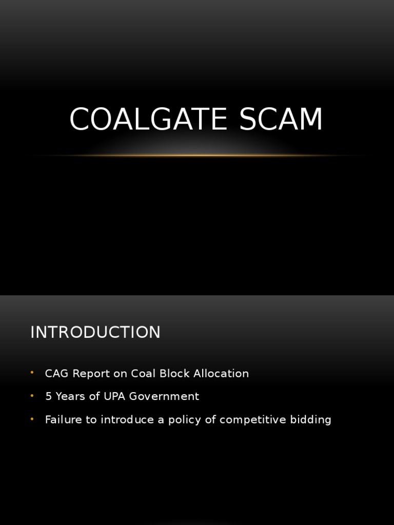 Coalgate Scam | PDF | Government