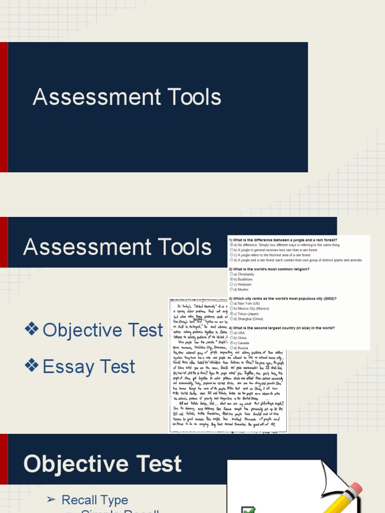 Assessment Tools | PDF | Multiple Choice | Educational Assessment
