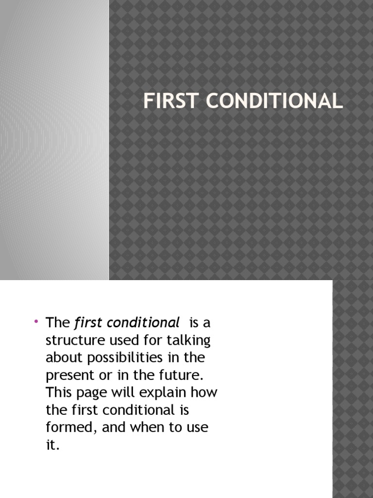 First Conditional | PDF