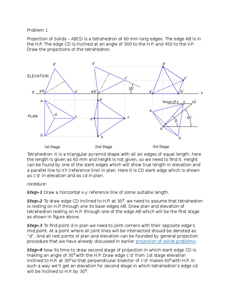Questions On Projections | PDF | Line (Geometry) | Angle