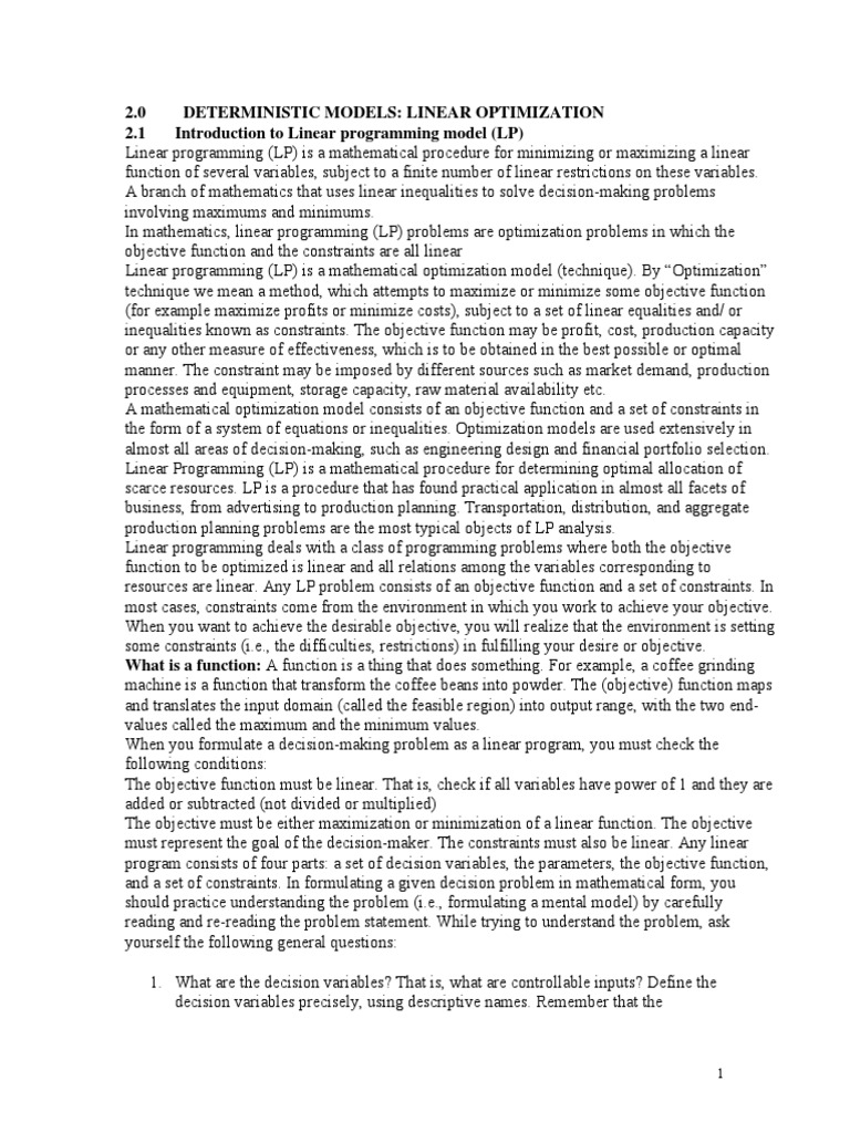 Linear Programming Problem (LPP) | PDF | Mathematical Optimization | Linear Programming