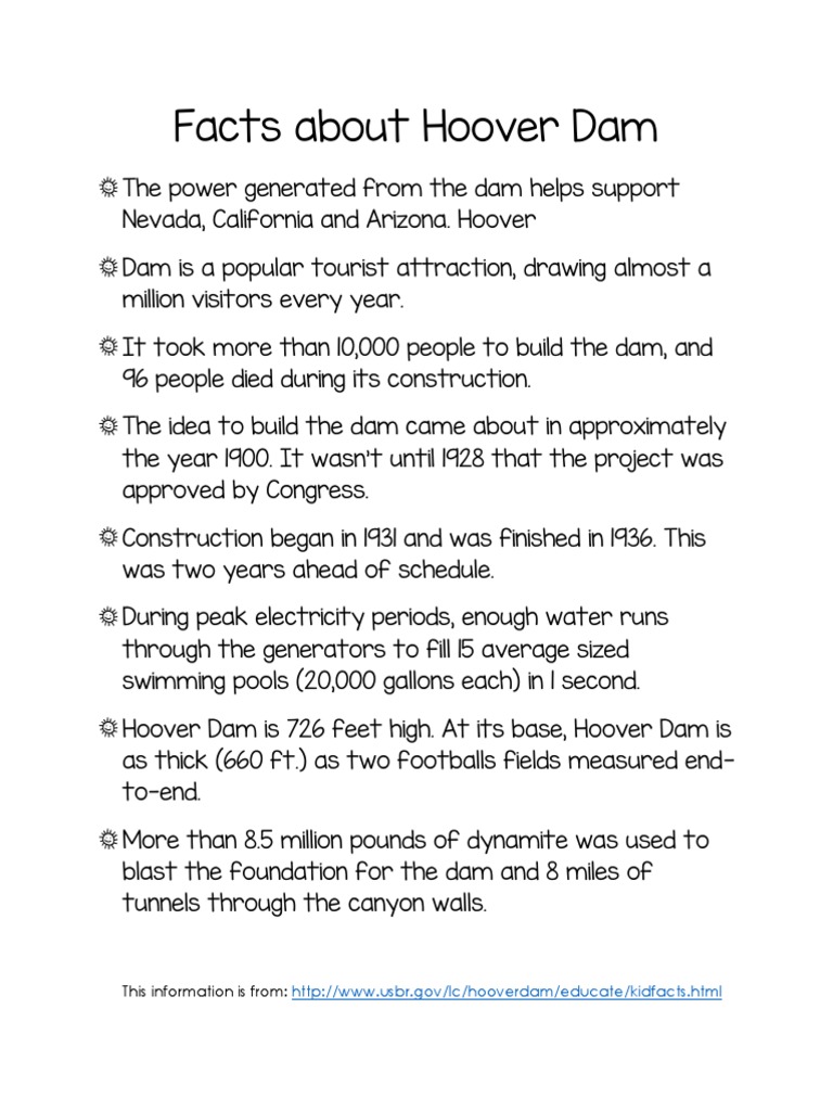 Hoover Dam: Key Facts and History | PDF | Social Science