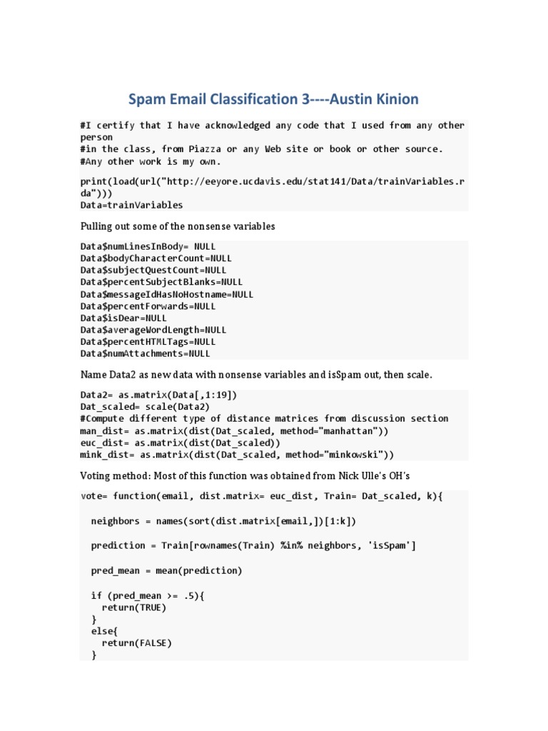 Spam Email Classification 3 | PDF | Email Spam | Areas Of Computer Science