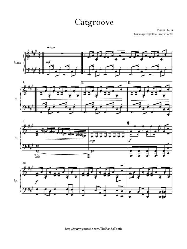 Catgroove Sheet Music | PDF | Art
