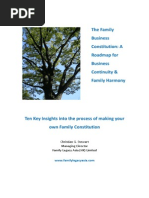 Sample Family Constitution | PDF | Governance | Family