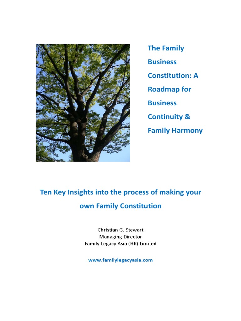 Family Business Constitution Insights | PDF | Governance | Constitution