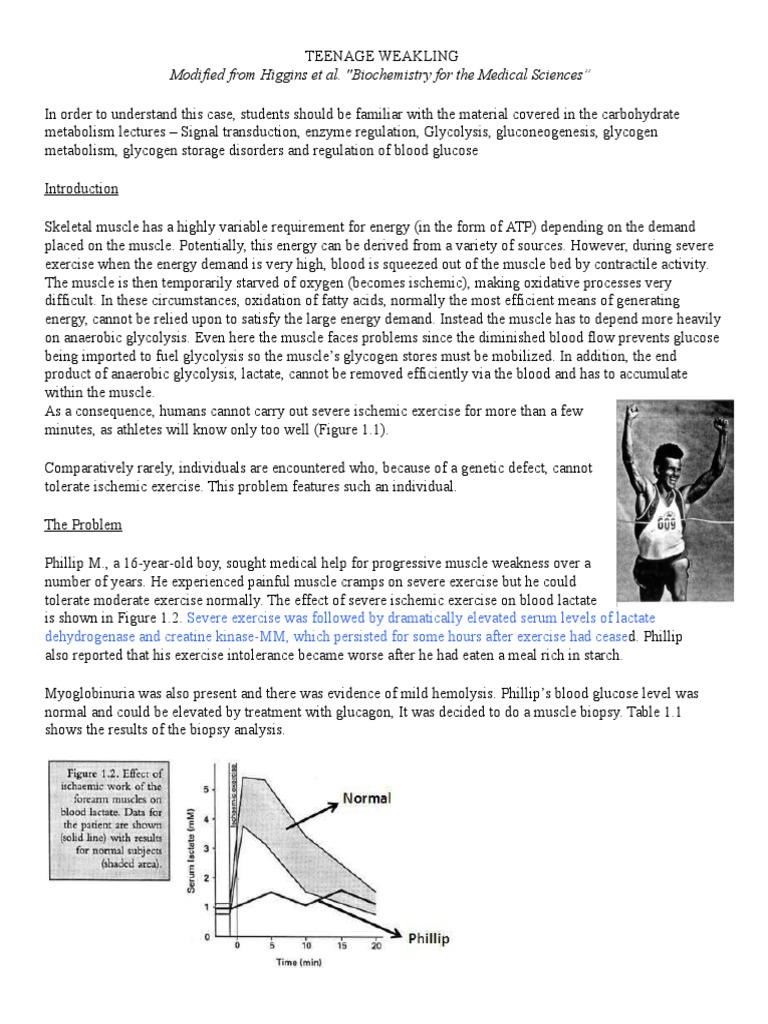 TEENAGE WEAKLING'S MUSCLE DEFECT | PDF | Glycogen | Glycolysis