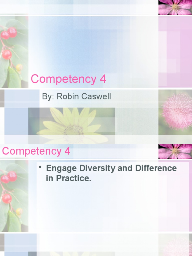 Social Work Competency 4 Presentation | PDF