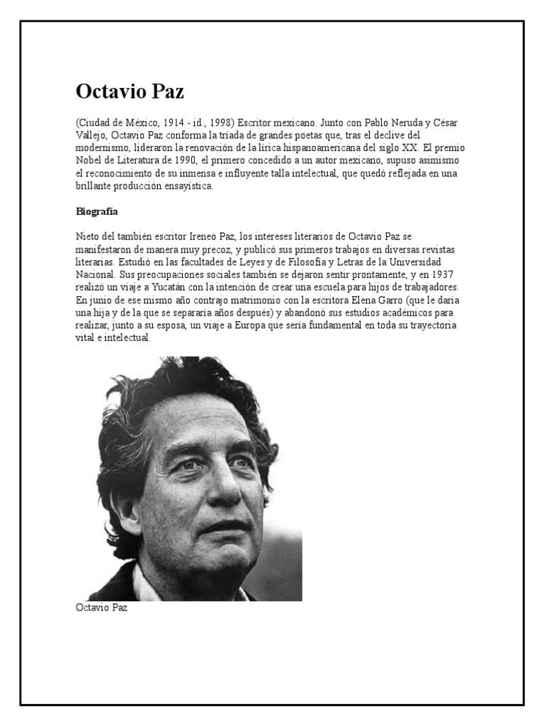 Octavio Paz | Poesía