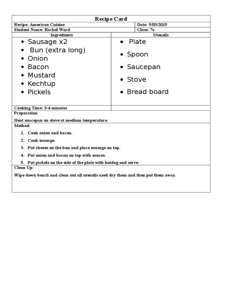 Quick American Sausage Recipe | PDF | Home & Garden | Wellness