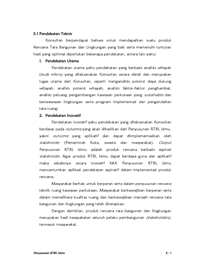 Metodologi Penyusunan RTBL | PDF