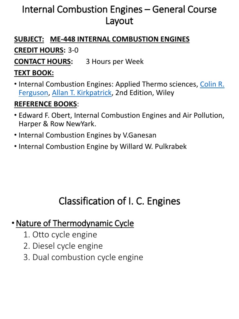 Thermodynamics of IC Engines | PDF | Internal Combustion Engine ...