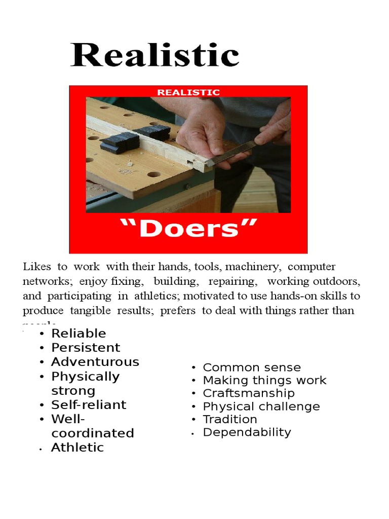 1 Realistic Doer | PDF | Creativity | Leadership