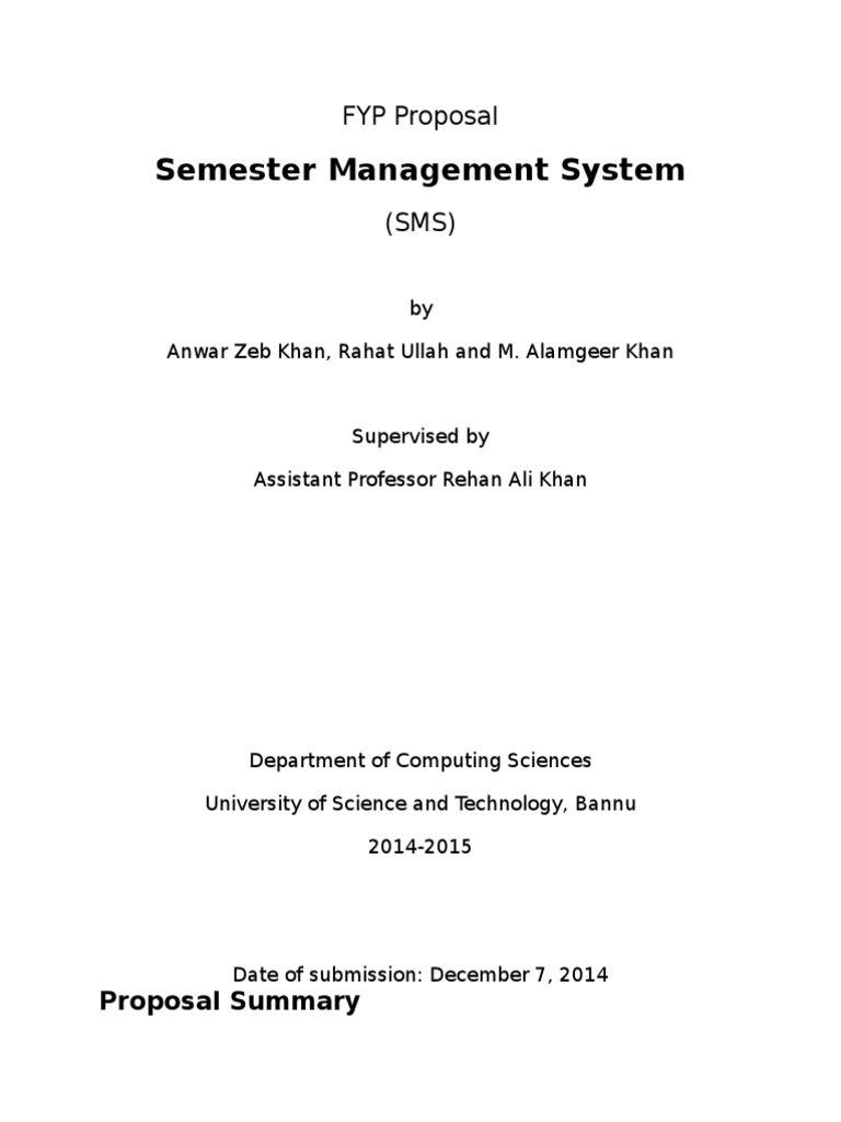 FYP (Final Year Project Proposal) | PDF | System Administrator | Databases FYP (Final Year Project Proposal) | PDF | System Administrator | Databases