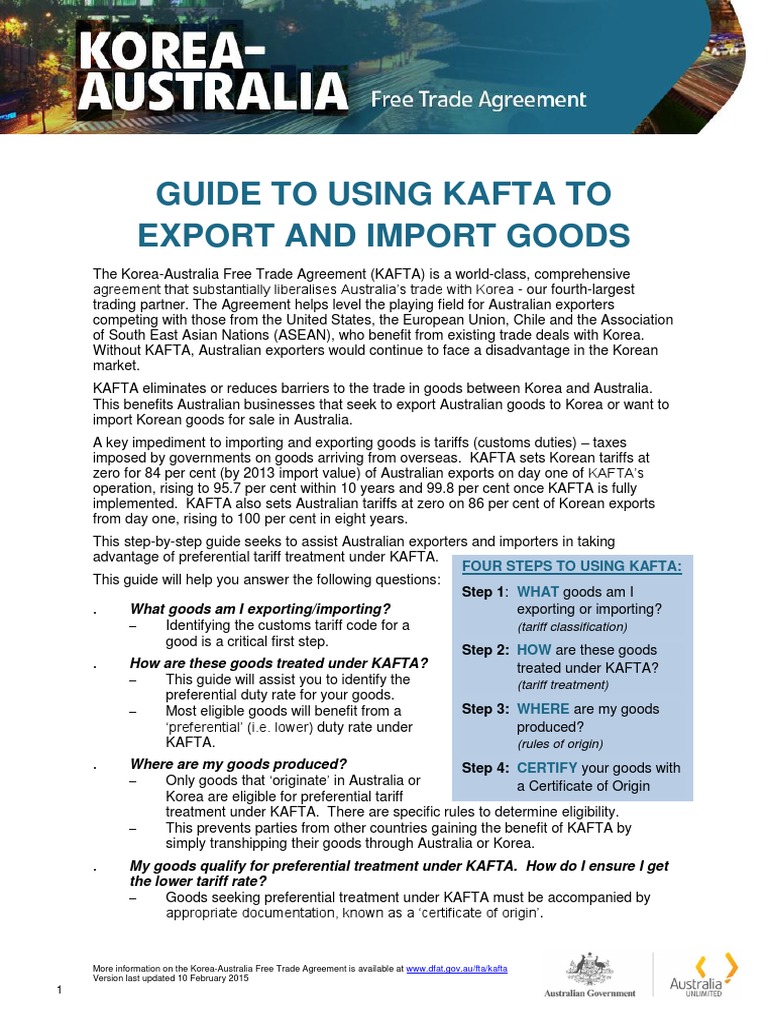Guide to Using Kafta to Export and Import Goods | Exports | Tariff ...