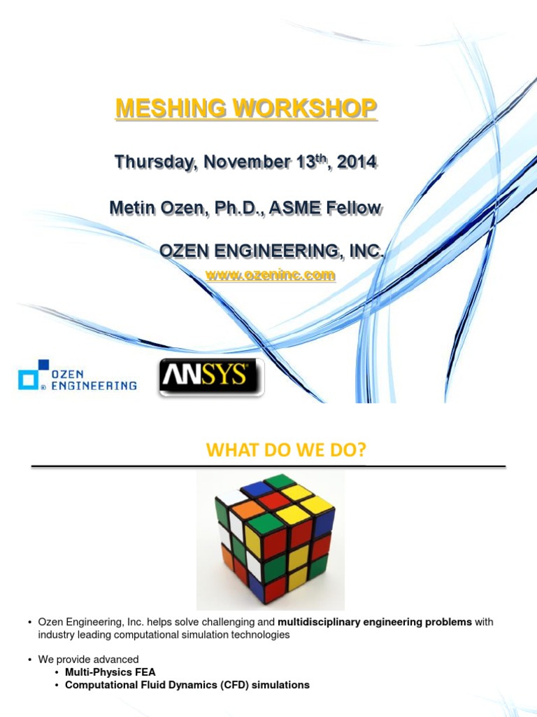 Meshing Workshop 2014 | PDF | Tetrahedron | Computational Fluid Dynamics