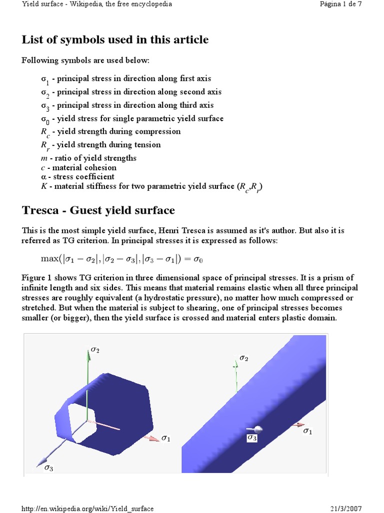 Yield Surface Theories | PDF | Yield (Engineering) | Applied And ...