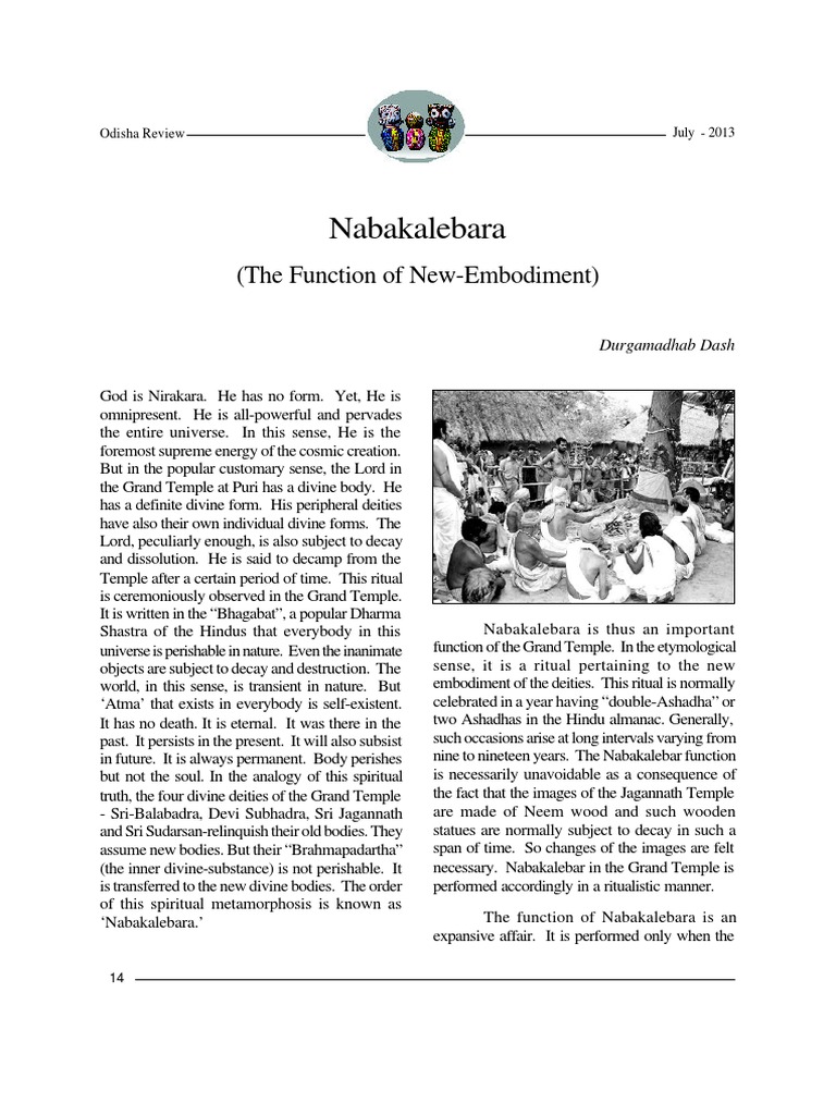 Nabakalebara ritual in Odisha's Jagannath Temple | PDF | Polytheism ...