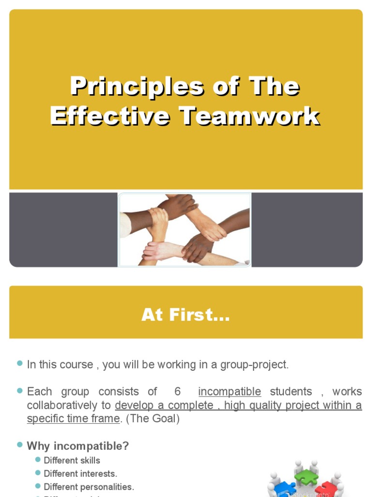 Principles of The Effective Teamwork | PDF | Behavioural Sciences ...