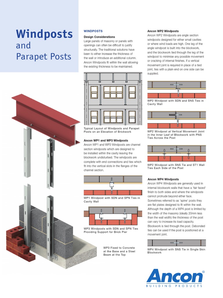 ANCON Windposts | PDF | Framing (Construction) | Beam (Structure)